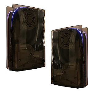 Transparent Shell Hard Shell Replacement Plate Case Cover for PS5 Disc Edition Gaming Console (Transparency)
