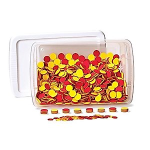 hand2mind Foam Two-Color Counters, Red and Yellow Counters, Counting Manipulatvies, Math Counters for Kids, Counting Chips, Math Manipulatives, Math Bingo Chips, Counters for Kids Math (Pack of 1000)