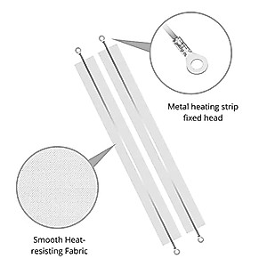 Flexzion Impulse Sealer Replacement Parts Repair Kits for Flexzion Impulse Heat Sealer 600W 16-inch Heat Sealers, PTFE & Heat Seal Strips, Replacement Elements, Pack of 10