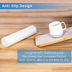 kekestar Shelf Liners for Kitchen Cabinets, Non-Slip Drawer Liner Non-Adhesive 12 Inches x 5FT Waterproof Oil Proof Washable Refrigerator Mat Cupboard, Pantry Cabinet, Drawer, Bathroom Shelves.