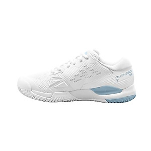 WILSON Women's Rush Pro Ace Sneaker, White/Baby Blue, 9