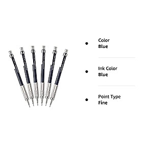 Pentel GraphGear 500 Automatic Drafting Pencil, 0.7mm, Blue, Pack of 6