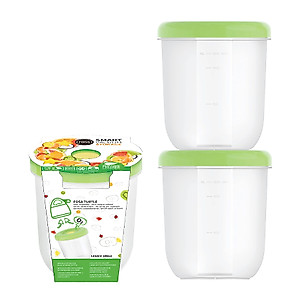FOSA vacuum container, microwavable with lid 49oz, 2pcs set (vacuum unit not included)