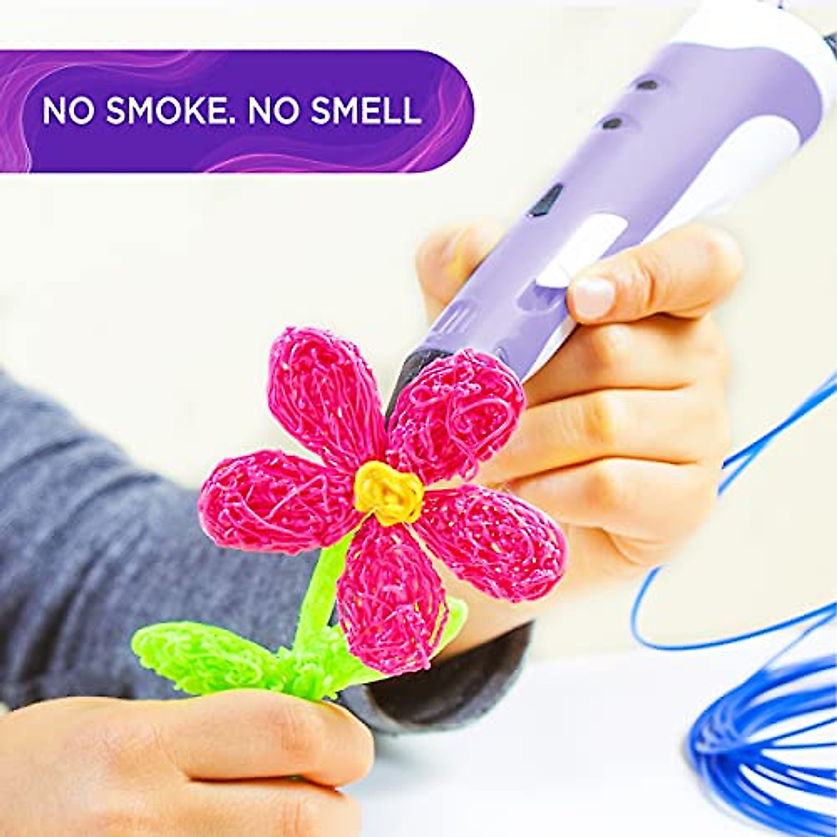 Smart Novelty Premium 3D Pen Filament Refill 10-in-1 Multicolor Bundle Universally Compatible Multicolored 1.75mm - PLA High Precision Pen & Printer Filament Refills- 16 Feet Per Color