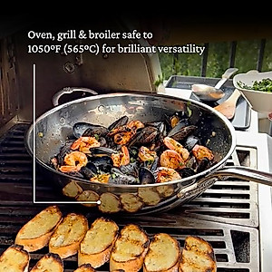 Hestan - NanoBond Collection - Stainless Steel Chef's Pan, Induction Cooktop Compatible, 14-Inch