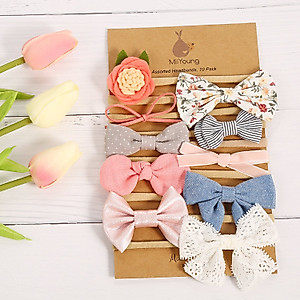 MiiYoung Baby Girl Headbands and Bows, Newborn Infant Toddler Hair Accessories