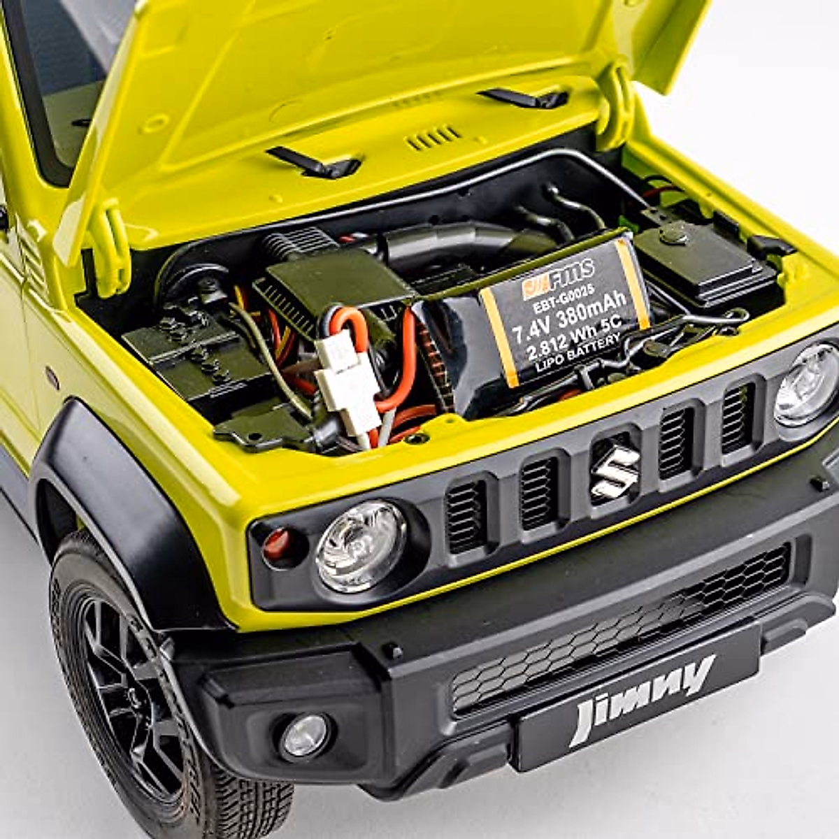 EAZYRC FMS 7.4V 380mAh Battery for 1/24 FCX Power Wagon,1/12 Willys, 1/24 Smasher RTR,1/24 k5 Chevy Blazer RTR