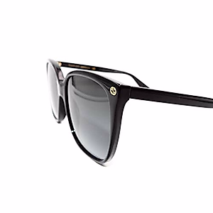 Gucci Women's Lightness Square Sunglasses, Black/Grey, One Size
