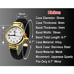 NYKKOLA Classic Small Face Crystal Bracelet Watches Snake Style Band Slim Case Women's Bangle Cuff Watch Quartz Wristwatch