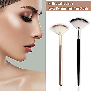 6 Pieces Fan Brushes for Facials Slim Soft Face Mask Brush Applicator for Glycolic Acid Peel Mask Esthetician Face Makeup Brush