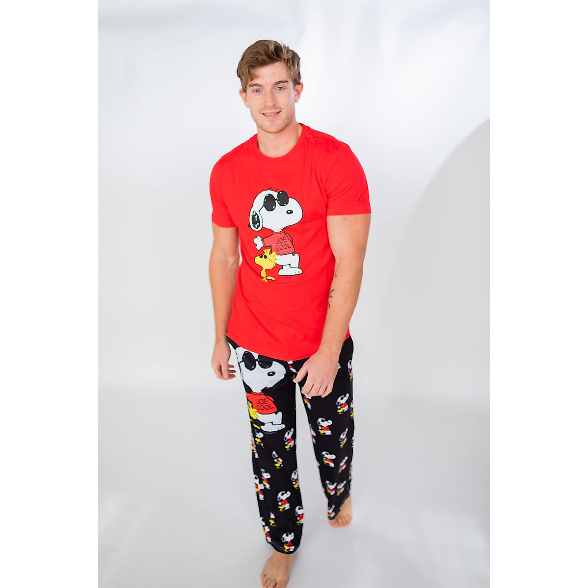 Snoopy Unisex Lounge Pajama Pants - Comfy, Loose-Fit, Ultra-Soft - Snoopy Joe Cool Sleep Bottoms (X-Large)