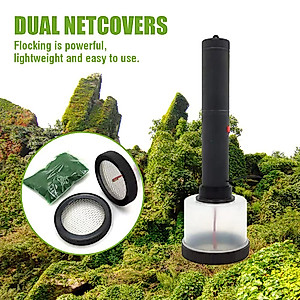 KKnoon Static Grass Applicator,ABS Mini Static Grass Flocking Applicator Set with Antiskid Handle for DIY Scenic Modelling Sand Table