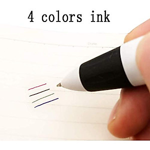 AEKAN Multicolor Retractable Shuttle Pens 0.7mm 4 Color Ink(Black, Blue, Red, Green) in One Ballpoint Pens with Lanyard On Top for Scribble Activity, Party (5 PCS lanyard shuttle pens)