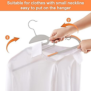 VECELO 25 Pack Coat Hangers, Premium Quality Plastic Suit Clothes Hanger, Non-Slip, Heavy-Duty, S-Shaped Opening, 360º Swivel Hook, Space-Saving for Bedroom Closet