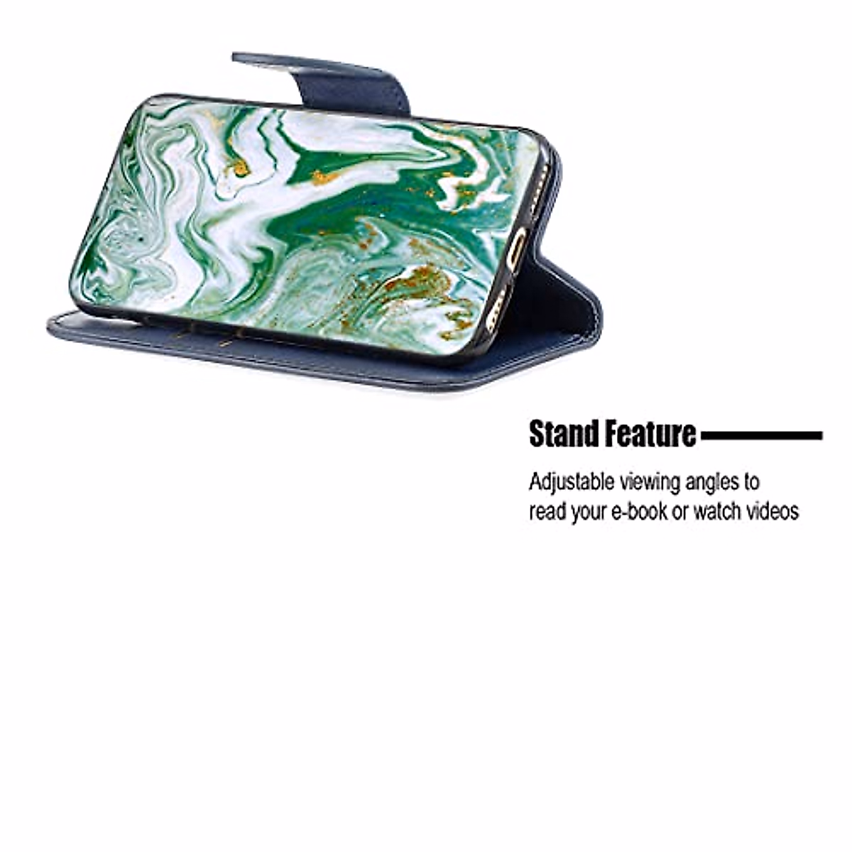 Aroepurt Flip Stand Case Compatible for Vivo Iqoo Z5 Phone Case Cover PU Leather Kickstand Magnetic Wallet Case YZW-LAN