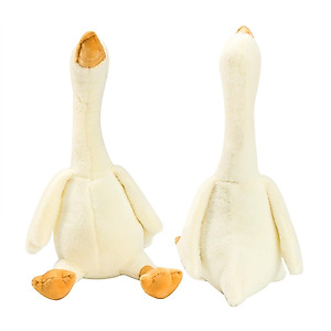 14" Swan Stuffed Animal, Soft Smooth Goose Plush Stuff Toy Gifts for Child Boys Girls (White)