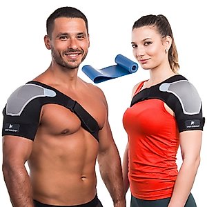 Rotator Cuff Support Brace – Compression Shoulder Brace for Women or Men - Shoulder Stability Brace - Shoulder Compression Sleeve for Pain Relief - Shoulder Support Brace for Torn Rotator Cuff (S-M)