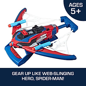 Marvel Spider-Man Web Shots Spiderbolt NERF Powered Blaster Toy, Fires Darts, Includes 3 Darts And Instructions, For Kids Ages 5 and Up (Amazon Exclusive)