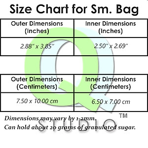 100 Durable Double-Sided Metallic Foil Mylar Flat Ziplock Bag 7.5x10cm (3x4") (Purple)