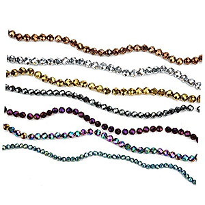 COHEALI 192pcs Beads in Bulk Gemstones Bulk Jewelery Loose Beads Beaded Bracelet Craft Beads for Jewelry Making Bracelet Beads Beading Kits DIY Beads Crafting Supplies Semi-Precious Stones