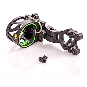 Trophy Ridge Mist 3 Pin Archery Bow Ambidextrous Sight - Ultra-Bright .019 Fiber Optic Pins, Multiple Mounting Holes for Added Adjustability, Green Hood Accent for Quicker Shot Acquisition