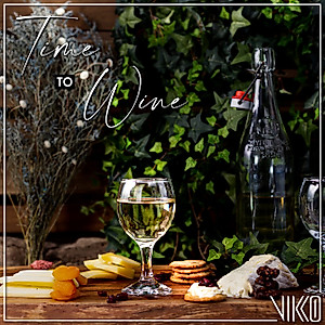 Vikko 5.5-Oz SMALL Wine Glasses, Beautiful Round Dessert Wine Glasses, Set of Wine Glasses, Durable Stemmed Wine Glasses, Dishwasher Safe Thick Wine Glasses, White Wine Glasses Set of 6