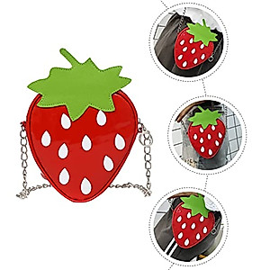 SOIMISS Crossbody Bag Womens Zipper Wallet Fruit Purse Novelty Strawberry Crossbody Shoulder Bag Handbags Funny Wallet for Women Girl Girl Backpack Purse Crossbody Phone Purse