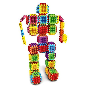 Dimple 360-Piece Set Large Stacking Blocks and Interconnecting Building Set, Makes 60 Blocks, for Boys & Girls, Educational Fun, Great Toy for Child Development for Kids and Toddlers