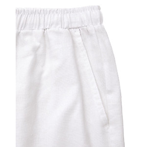 Bonnorth Womens Plus Size Yoga Workout Capris for Women Hiking Golf Track Pants Womens Wide Leg Trousers for Women Yoga Capri Pants with Pockets White XL