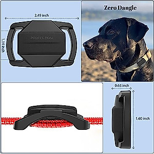 Airtag Dog Collar Holder - Full-Body Cover IPX8 Waterproof Durable Anti-Lost Loop Holder Air Tag Tracker Protective Case for Pet Cat & Dog Collars/Backpack/Bags/Harnesses/Belt (4 Pack)