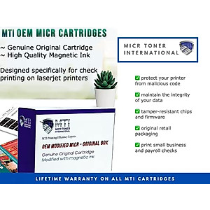 MTI LBP6030W ImageClass Check Printer Bundle with 1 OEM Modified 125 3484B001AA MICR Ink Toner Cartridge for Printing Payroll, Small Business and Personal Checks (2 Items)