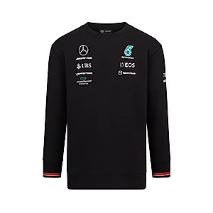 Mercedes AMG Petronas Formula One Team - Official Formula 1 Merchandise - 2022 Team Sweatshirt - Black - XL