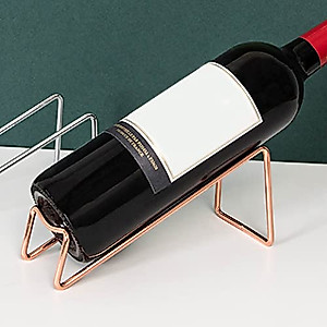 Ipetboom 2pcs Wine Stand Wine Bottle Rack Stand Storage Wine Display Rack Stylish Wine Bottle Organizer Desktop Stand Wine Bottle Display Holder Iron Wire Rack 3l