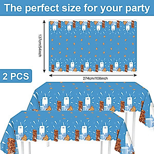 Qyeahkj Milk and Cookies Party Supplies Tableware Kit for 25 Guests Milk and Cookies Birthday Party Paper Plates Napkins Tablecloths Decorations Favors for Baby Showers Weddings