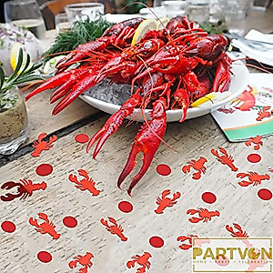 Crawfish Party Decorations 600 Pieces Crawfish Confetti Red Lobster Party Supplies Table Decoration Confetti for Lobster Theme Birthday Wedding Baby Shower Bridal Shower Crawfish Party Decoration
