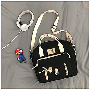 Kawaii Backpack with Kawaii Pin and Accessories Cute Tote Bag with Flower Accessories Pins Laptop Bag (A-Blue)