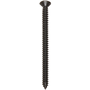 Steel Sheet Metal Screw, Black Oxide Finish, 82 degrees Flat Head, Phillips Drive, Type AB, #8-18 Thread Size, 2-1/2" Length (Pack of 100)