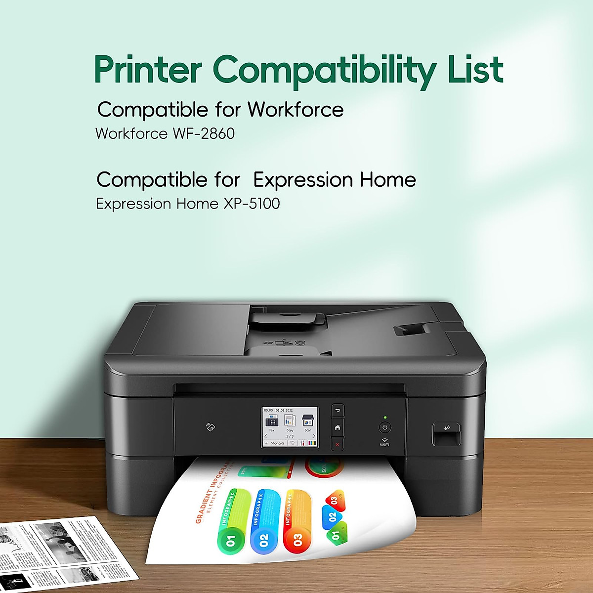 Ondula Remanufactured Ink Cartridge Replacement for Epson 202XL Mutipack 202 XL T202 Work with Workforce WF-2860 Expression XP-5100 Printer (2 Black, Cyan, Magenta, Yellow 5-Pack)