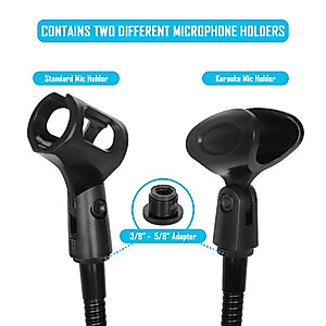 SpinTech Desk Mounted Adjustable Gooseneck for Microphone Mount that Screws in to Tables Podiums (13)