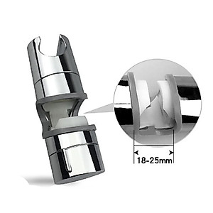 Universal Shower Head Holder Adjustable 18~25mm ABS Chrome Shower Rail Holder Bathroom Accessories Shower Mounting Brackets Shower Bracket ( Color : Silver 18-25mm )