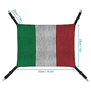 Italian Flag Pet Hammock Bed Guinea Pig Cage Hammock Small Animal Hanging Bed for Ferret, Chinchilla, Puppy and Other Small Animals