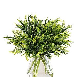 THE BLOOM TIMES Artificial Greenery Stems Pack of 6, Fake Foliage Plants Faux Flowers for Home, Wedding, Garden, Farmhouse, Garden, Patio, Indoor and Outdoor Decor in Bulk Wholesale