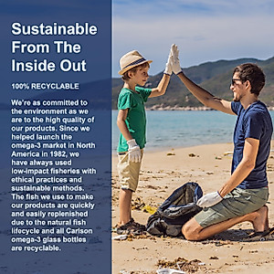 Carlson - The Very Finest Fish Oil, 1600 mg Omega-3s, Liquid Supplement, Norwegian, Wild-Caught, Sustainably Sourced , Lemon, 16.9 Fl Oz