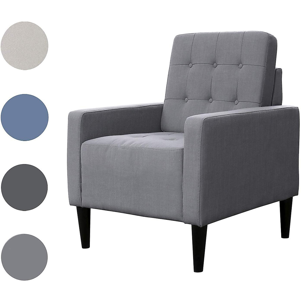 PatioFestival Accent Chair Arm Chair Single Sofa Comfy Living Room Furniture Modern Mid-Century Fabric Armchair for Home Bedroom Office