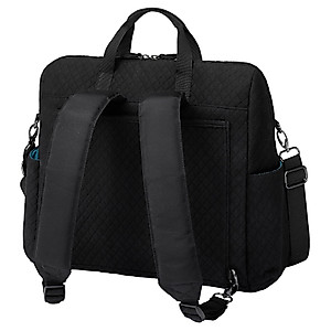 Moby Destination Diaper Bag | Perfect Bag for On-the-Go Parents | Stylish & Sleek Diaper Bag for Mom & Dad | Multi Function Backpack or Messenger Bag - Black