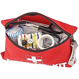 Travel Size First Aid Kit: 100 Piece Small First Aid Travel Bag Compact Lightweight & Portable Mini 1st Aid Box | Car Camping Backpacking Hiking School Office & Survival First Aid Supplies