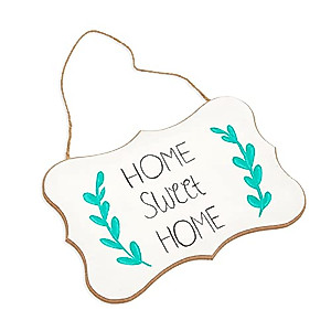 6-Pack of Unfinished MDF Hanging Wood Plaques for Crafts with Jute Rope, Blank 9x6-Inch, 1/4-Inch Thick Wooden Sign for DIY Painting, Art Projects, Home Decor, 3 Designs