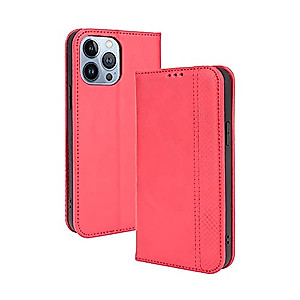 Fansipro Wallet Folio Case for Samsung GALAXY A40, Premium PU Leather Slim Fit Cover for Galaxy A40, 2 Card Slots, 1 Transparent Photo Frame Slot, Small Lattice, Red