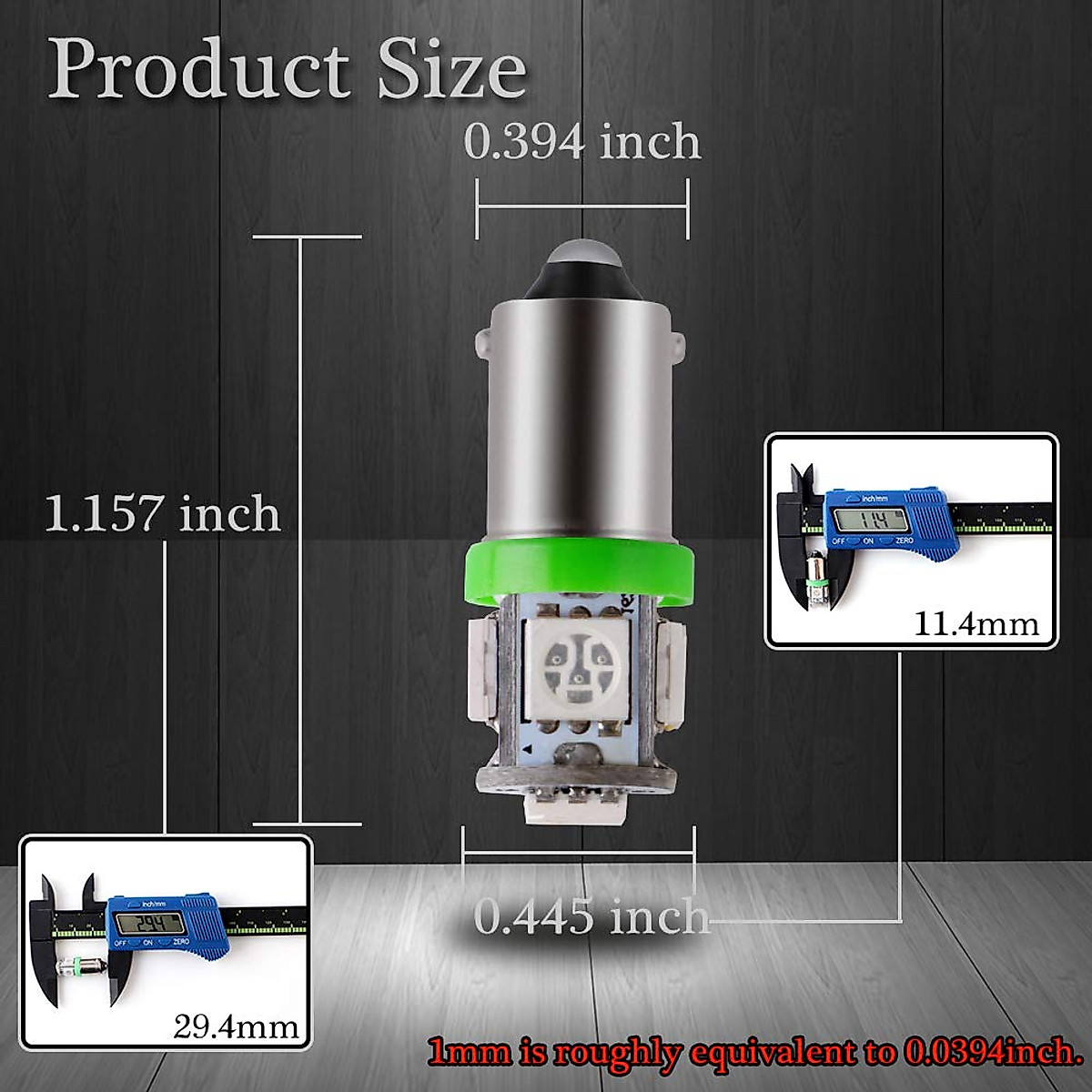 GE 44 Bulb 1893 47 756 1847 Wedge Pinball Machine Light 6VDC/6.3VDC Green (Pack of 20)