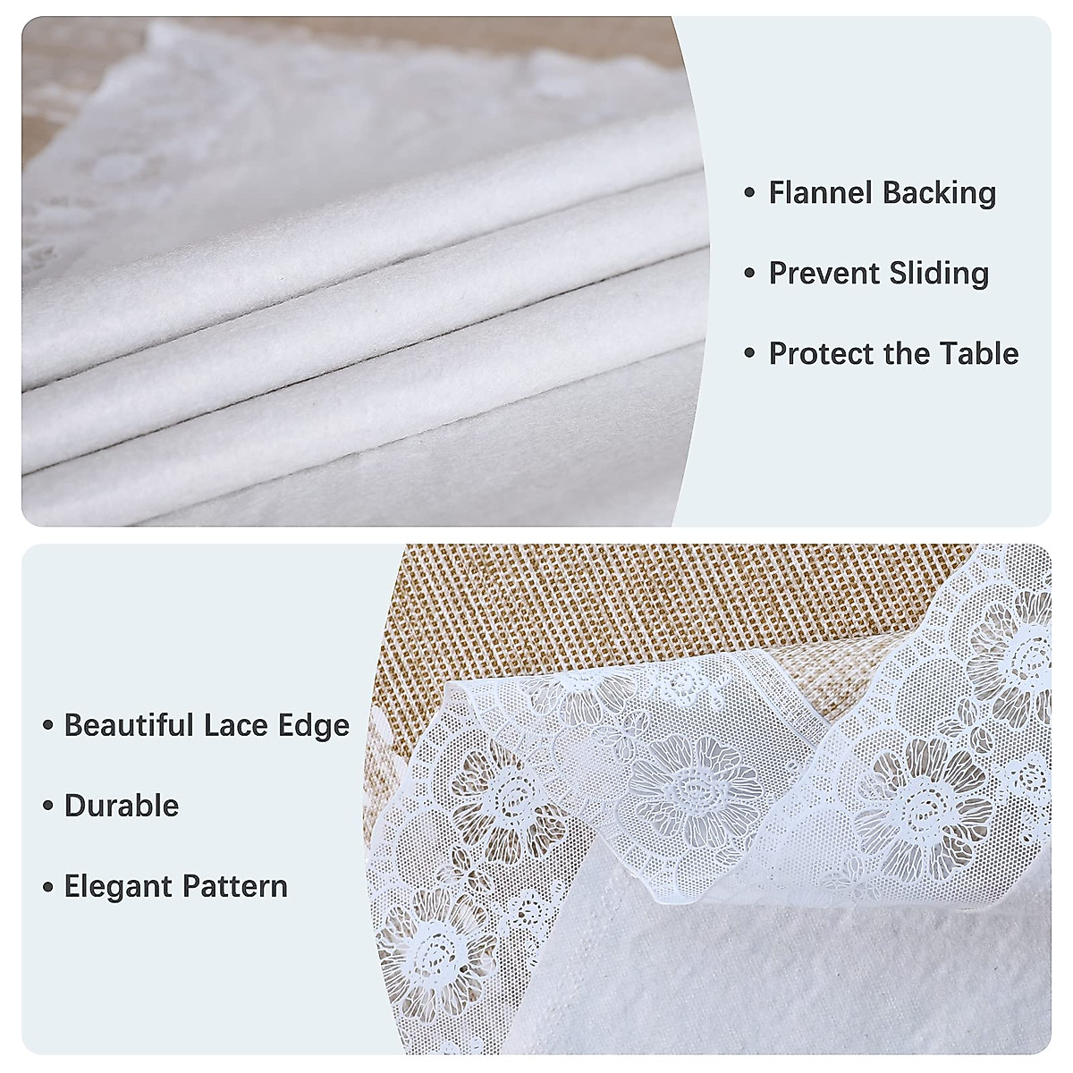 JUCFHY Vinyl Tablecloth with Flannel Backing,Plastic Waterproof Rectangle Tablecloths,Wipeable Table Cloth for Garden Kitchen Indoor & Outdoor, Washable PVC Table Cover(Brown Stripes,58 x 104 Inch)